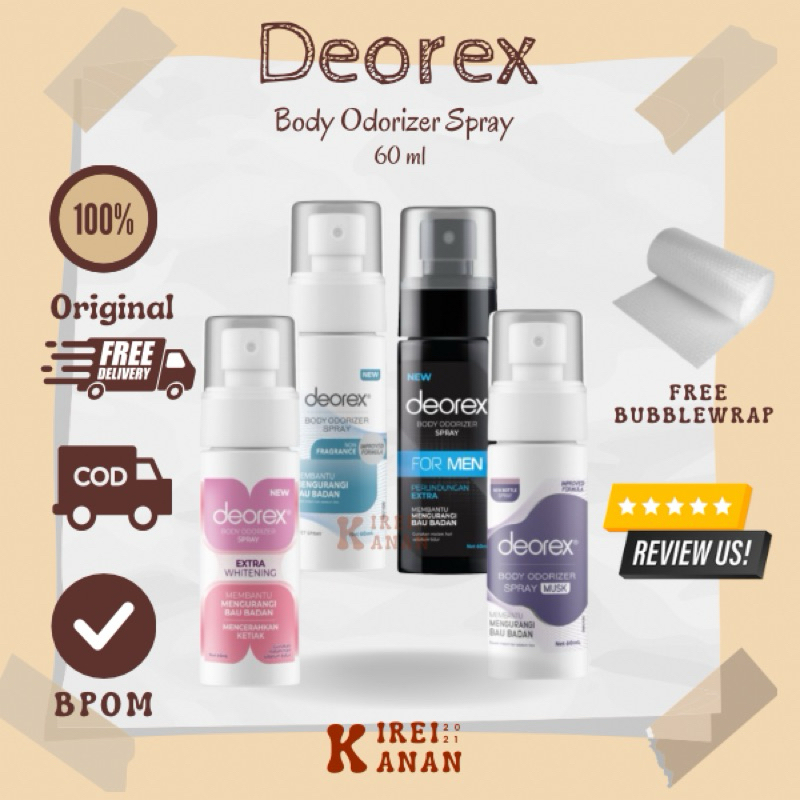 Jual deorex body odorizer spray 60 ml | Shopee Indonesia