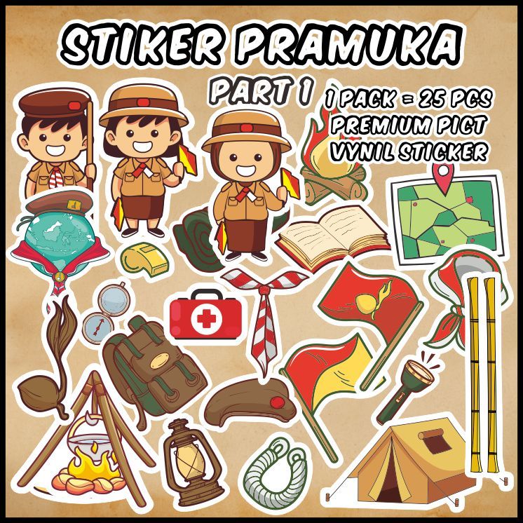 Jual [1pack] Sticker Pramuka 1 Sticker Aesthetic Dekorasi Jurnal ...