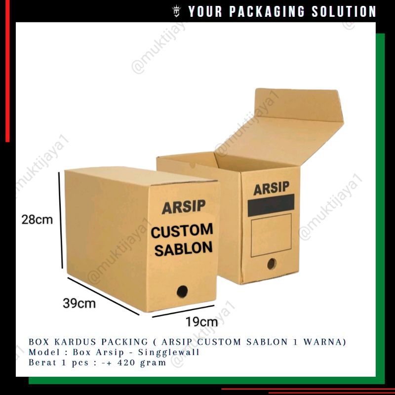 Jual CUSTOM SABLON 1 WARNA BOX ARSIP ll BOX FILE ll DOKUMEN ll CUSTOM ...