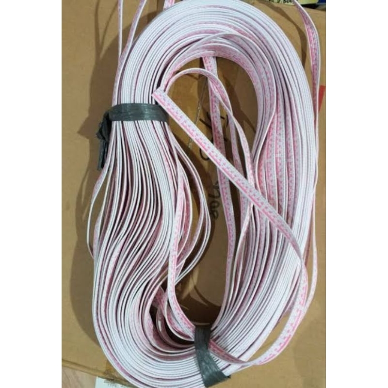 Jual Kabel Pelangi Putih Isi 6 - 90 Meter Potensio Flat Putih Flexible ...