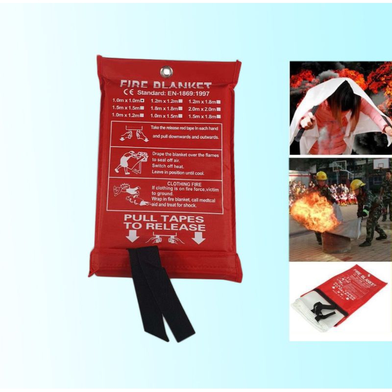 Jual Kain pemadam api fiberglass / fire blanket flame cover / kain ...