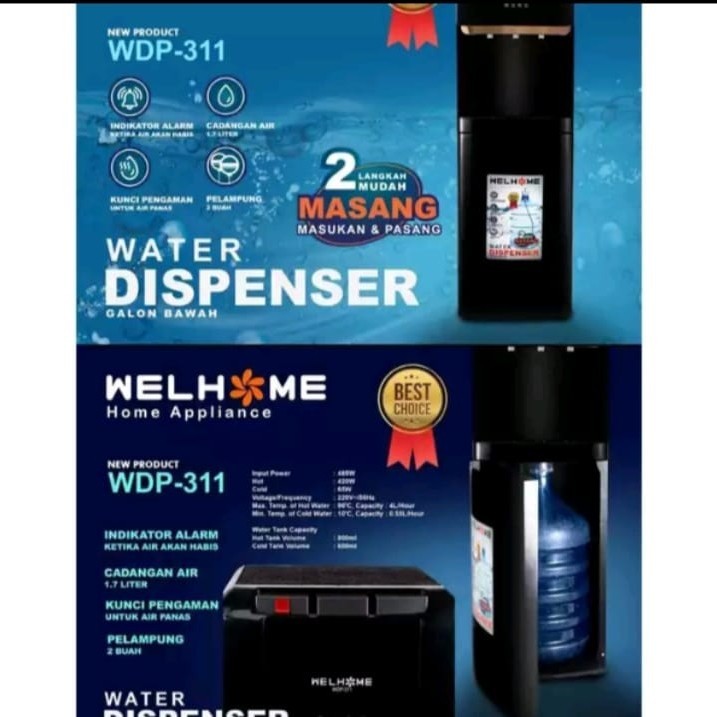 Jual DISPENSER STANDING GALON BAWAH WELHOME WDP-311 | Shopee Indonesia