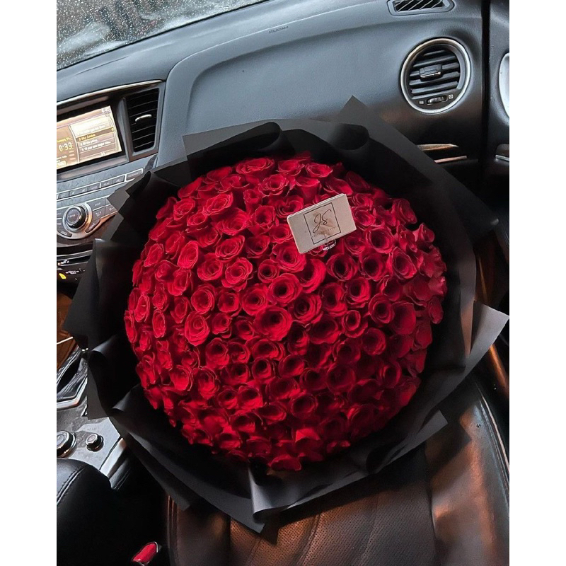 Jual The Roses Style 100 stemps bouquet bucket buket bunga segar fresh ...