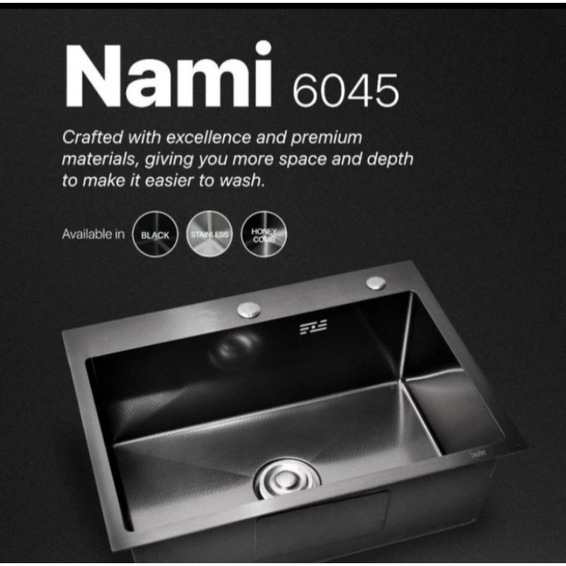 Jual Kitchen sink 6045 Hitam INOBE/Bak Cuci piring minimalis 6045 Hitam ...