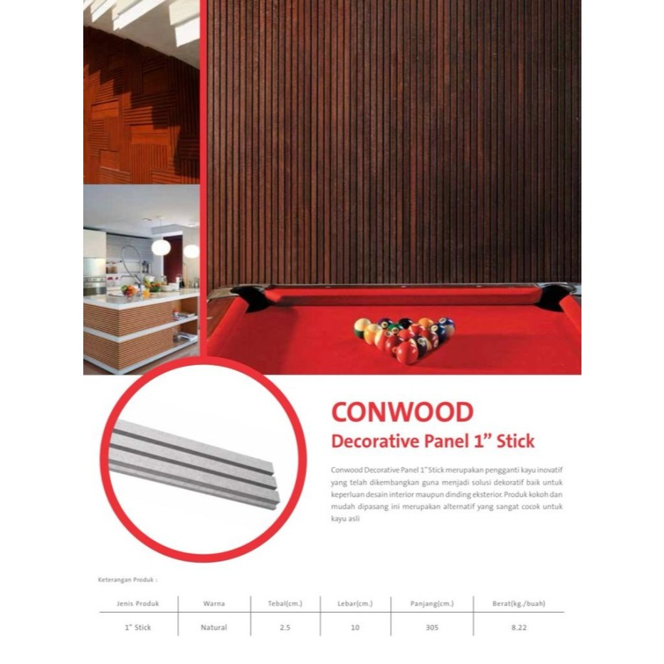 Jual Conwood Plank – Decorative Panel 1″ Stick (100 x 3050 x 25 mm ...
