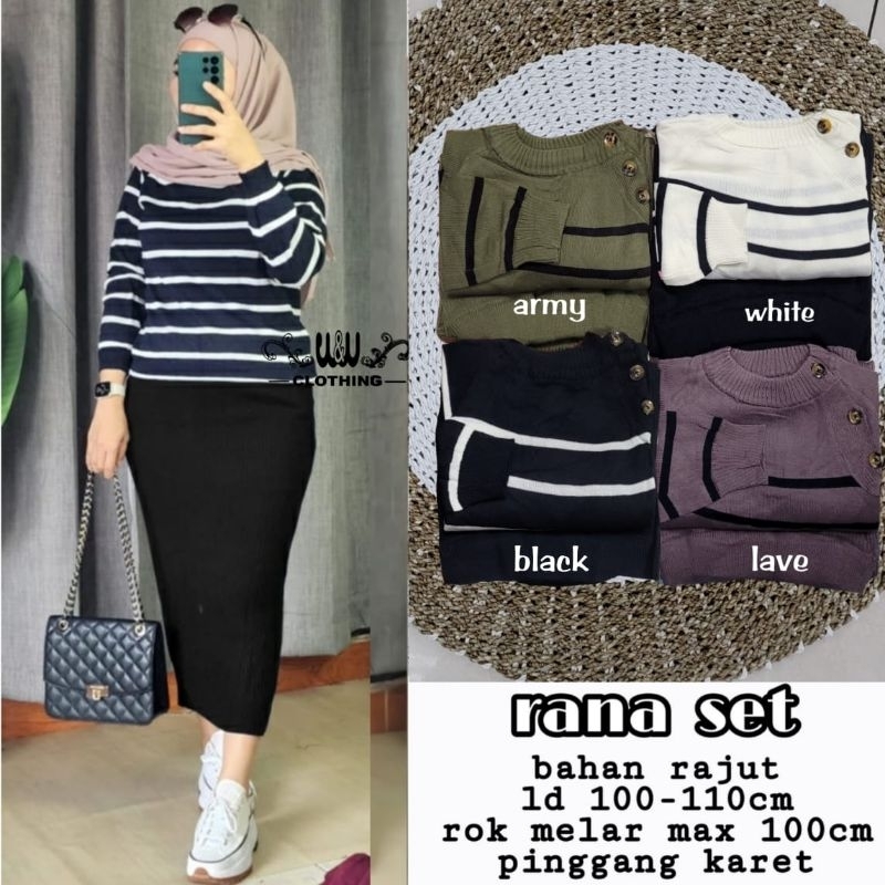 Jual rana one set rok alfashion w&w ootd korean style one set murah rok ...