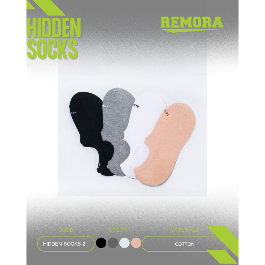 Jual kaos kaki pendek polos di bawah mata kaki atau tersembunyi Remora Hidden socks 2 | Shopee ...
