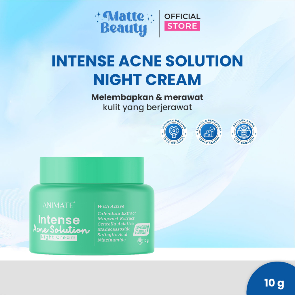 Jual Animate Intense Acne Solution Night Cream | Shopee Indonesia
