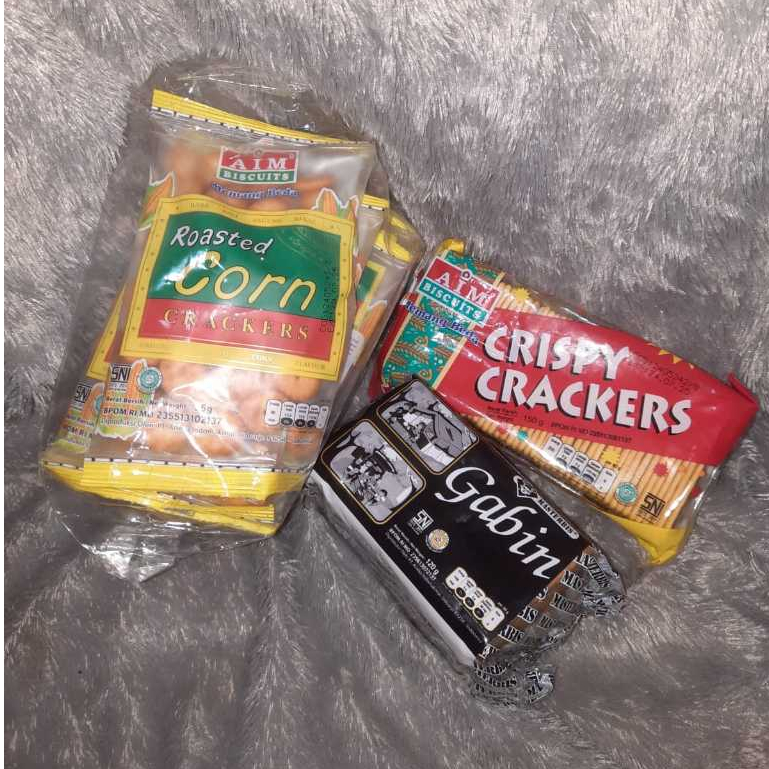 Jual SG AIM BISCUIT - CRISPY CRACKER - ROASTED CORN - GABIN MASTERBIS ...