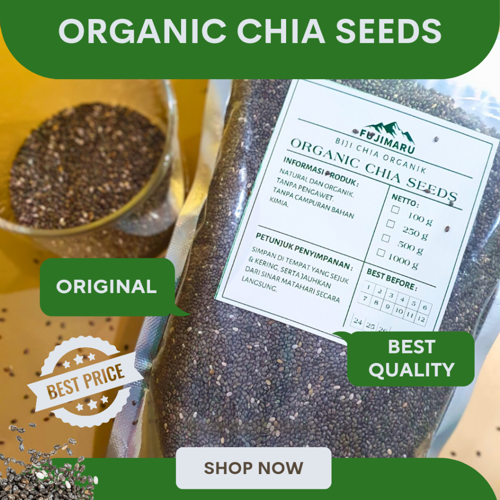 Jual Chia Seed 250 gram Black Mexico Organic Premium Original - Biji ...