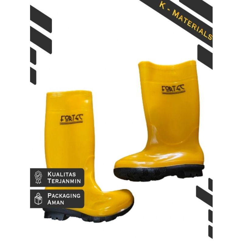Jual SEPATU BOOT BOOTS KARET KUNING / SEPATU WATERPROOF / SEPATU IKAN ...