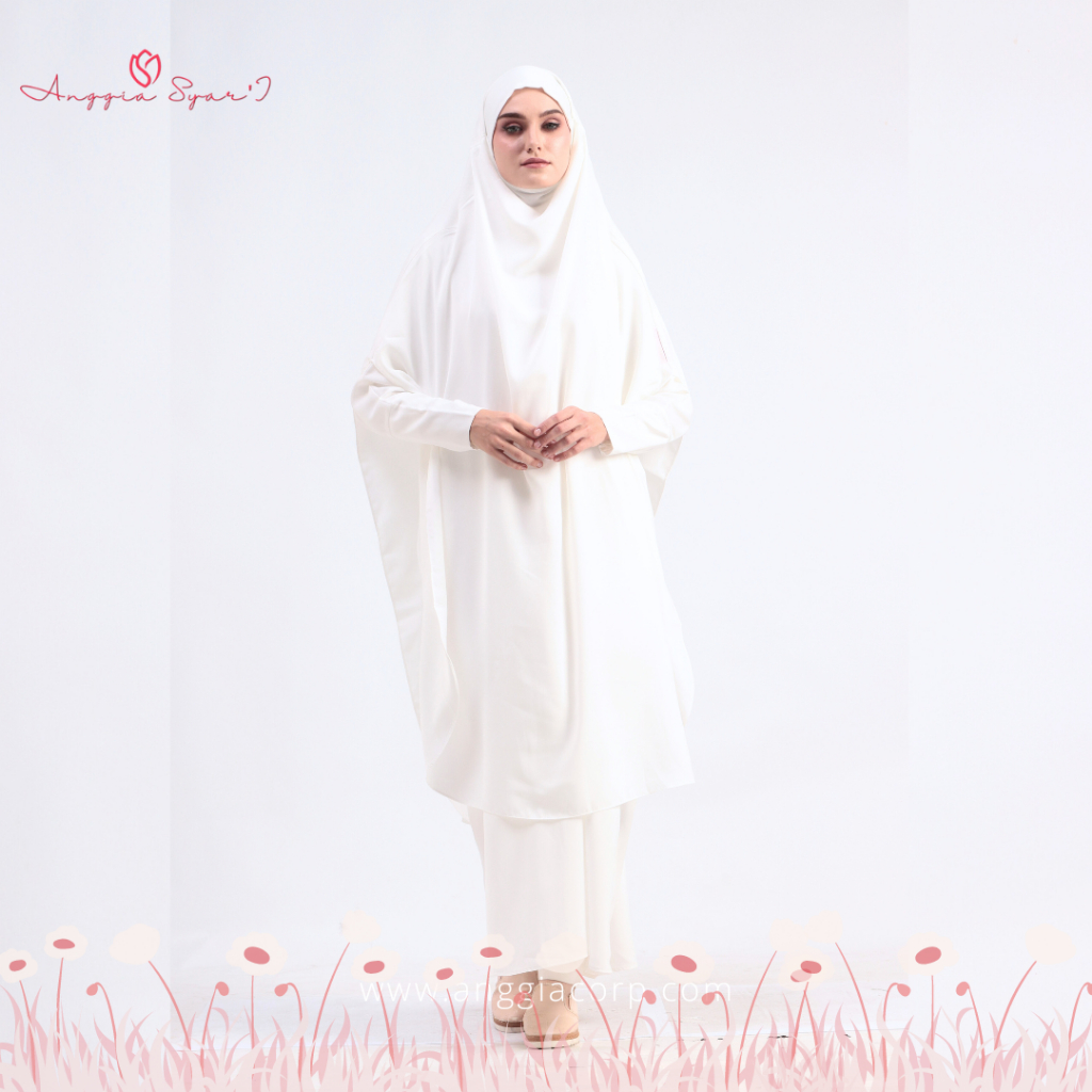Jual Anggia Handmade - Apsara Set Broken White (Gamis & khimar ...
