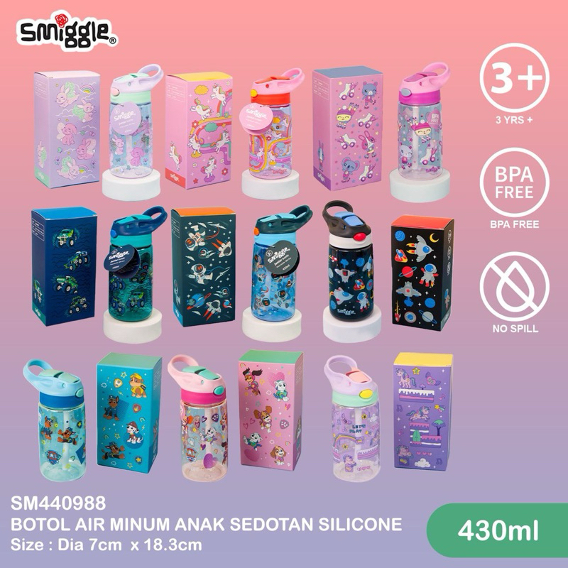 Jual Botol minum Smiggle 430ml/Smiggle bottle/botol minum anak | Shopee Indonesia