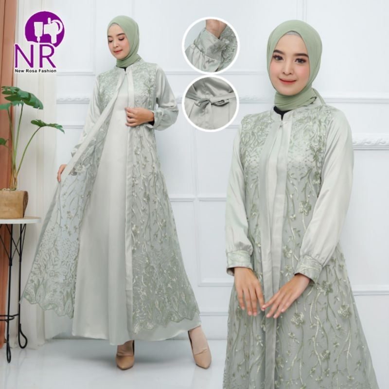 Jual (TR01) Gamis Brukat Tile Rompi / Gamis Brukat Muslim / Gamis Model ...