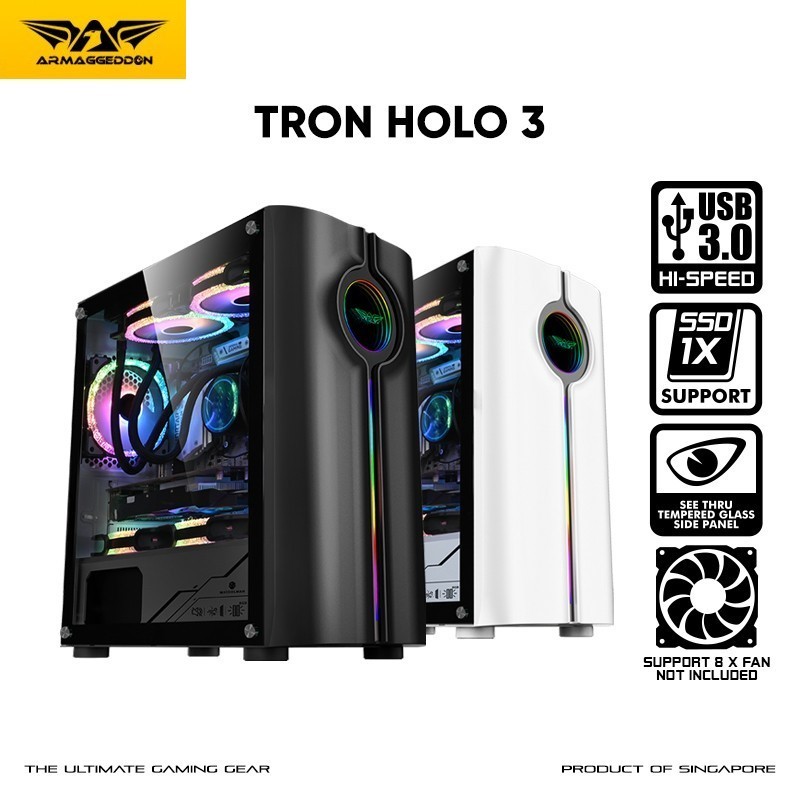 Jual Armaggeddon Tron Holo 3 RGB Holographic - M-ATX Gaming Case ...