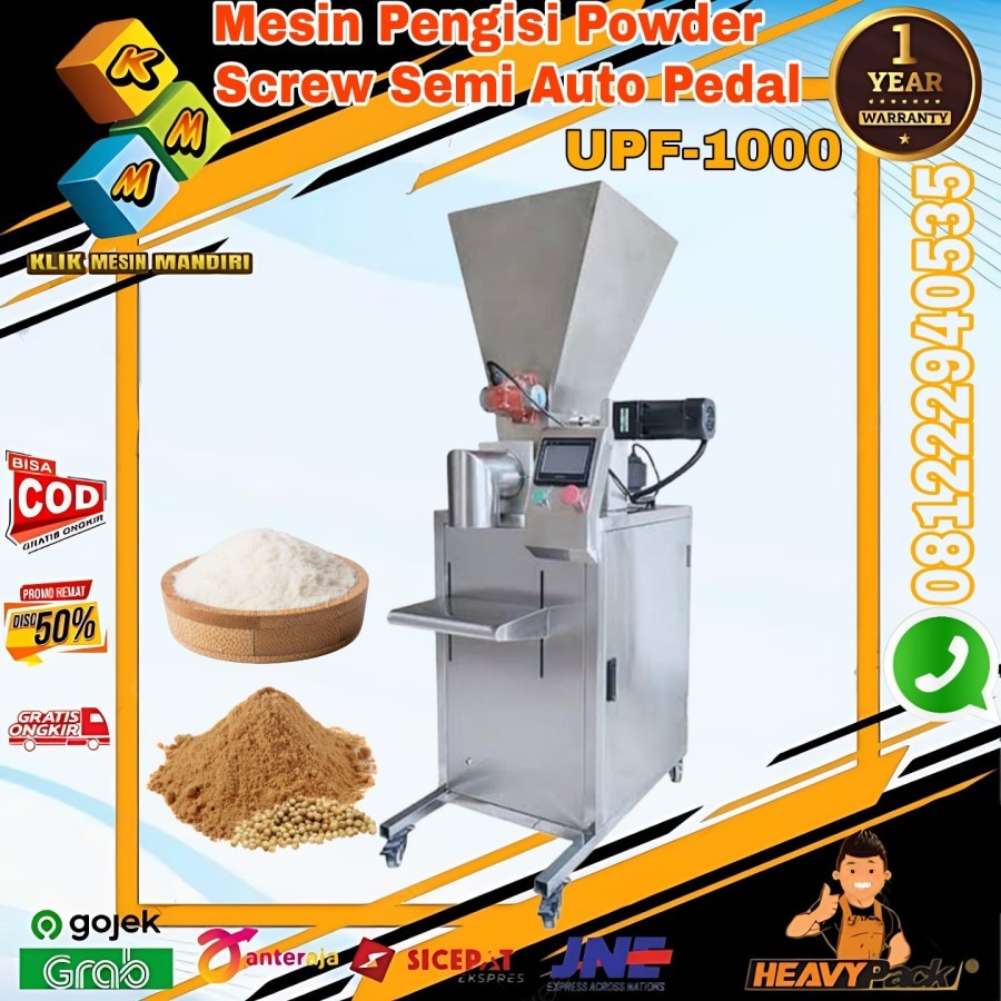 Jual Mesin Filling Powder Bubuk Sistem Screw 1 Kg UPF-1000 HEAVYPACK ...