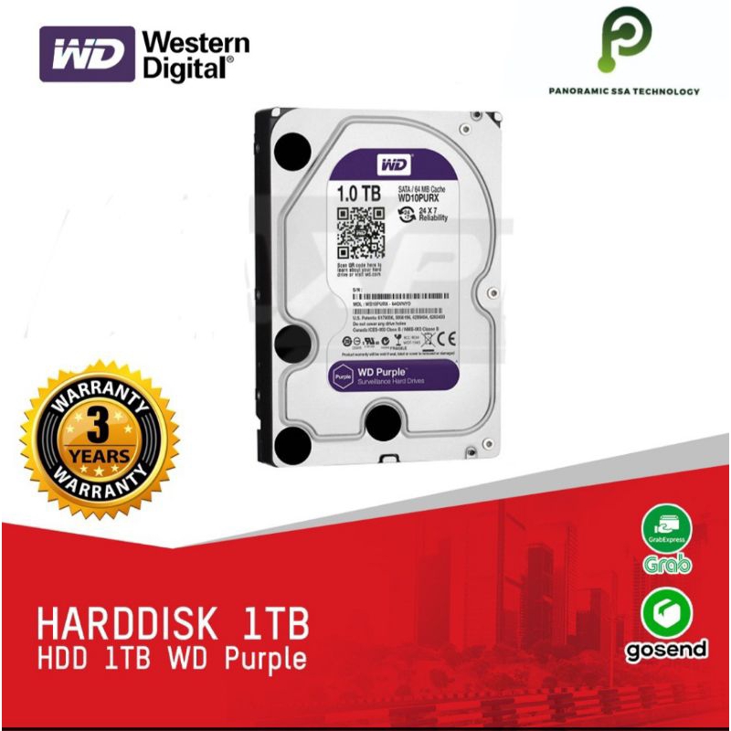 Jual HARDDISK 1TB HDD ITB WD Purple | Shopee Indonesia