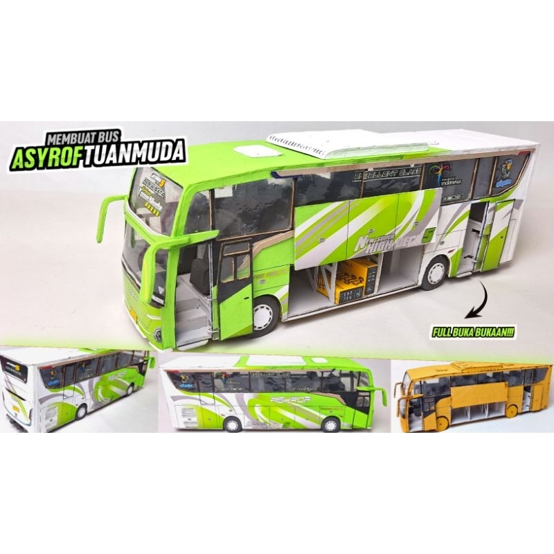 Jual miniatur bus asyrof tuan muda dari karton | Shopee Indonesia