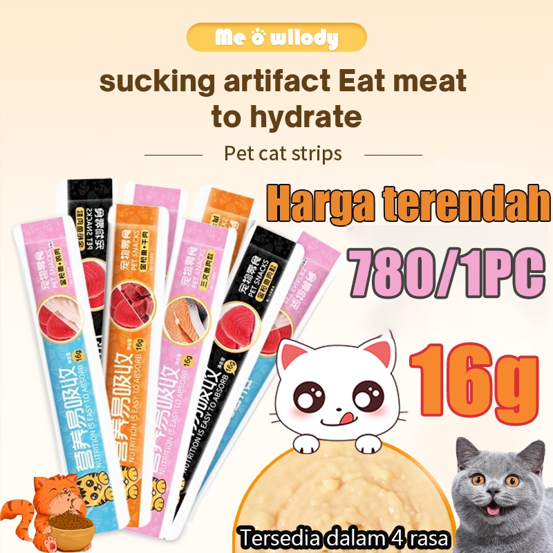 Jual Snack kucing Cemilan Kucing 15g penggemuk bergizi Snack Hewan ...