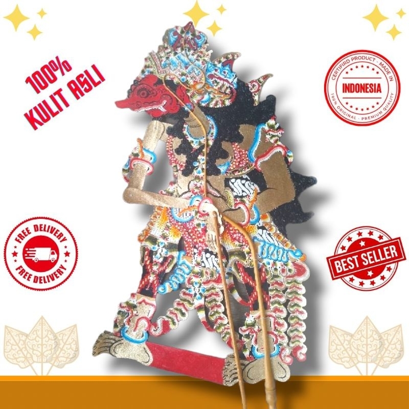 Jual Wayang Kulit Sapi ASLI Rahwana/Dosomuko Alusan Ukuran Standar Dalang | Shopee Indonesia