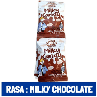 Jual Permen susu milky candy mari oppa rasa CHOCOLATE murah 1 RENTENG ...