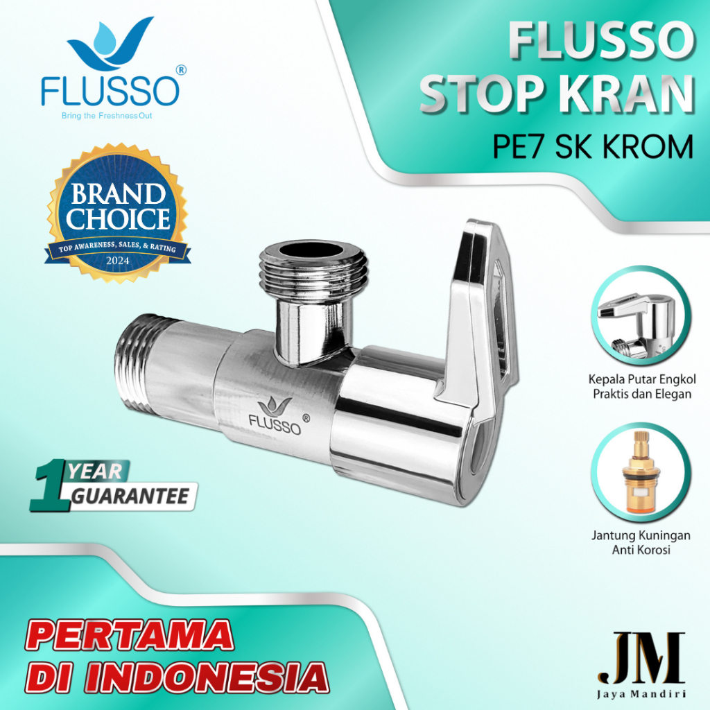Jual Flusso Stop Kran Single Baling Stop Kran Kloset dan Jet Shower ...