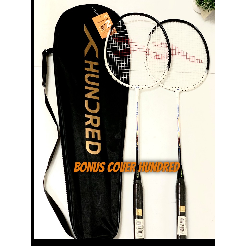 Jual ( Bonus Cover Hundred ) Raket Badminton Hundred Powertek 100 2in1 ...