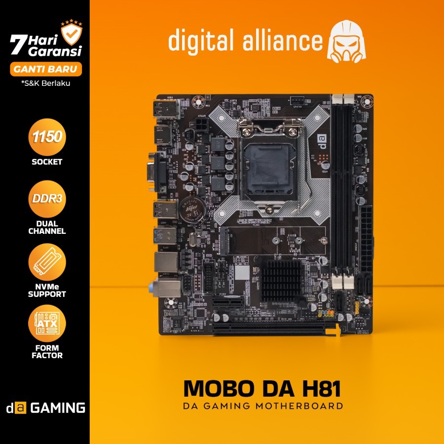 Jual Digital Alliance DA H81 M-ATX DDR3 NVME - Intel Motherboard LGA 1150 | Shopee Indonesia