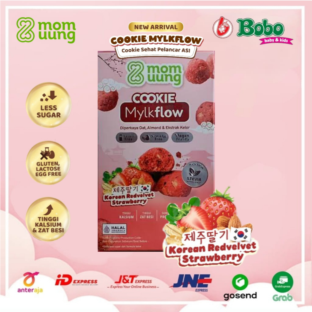 Jual Mom Uung Cookie Mylkflow Korean Red Velvet - Kukis Pelancar Asi / Asi Booster | Shopee ...