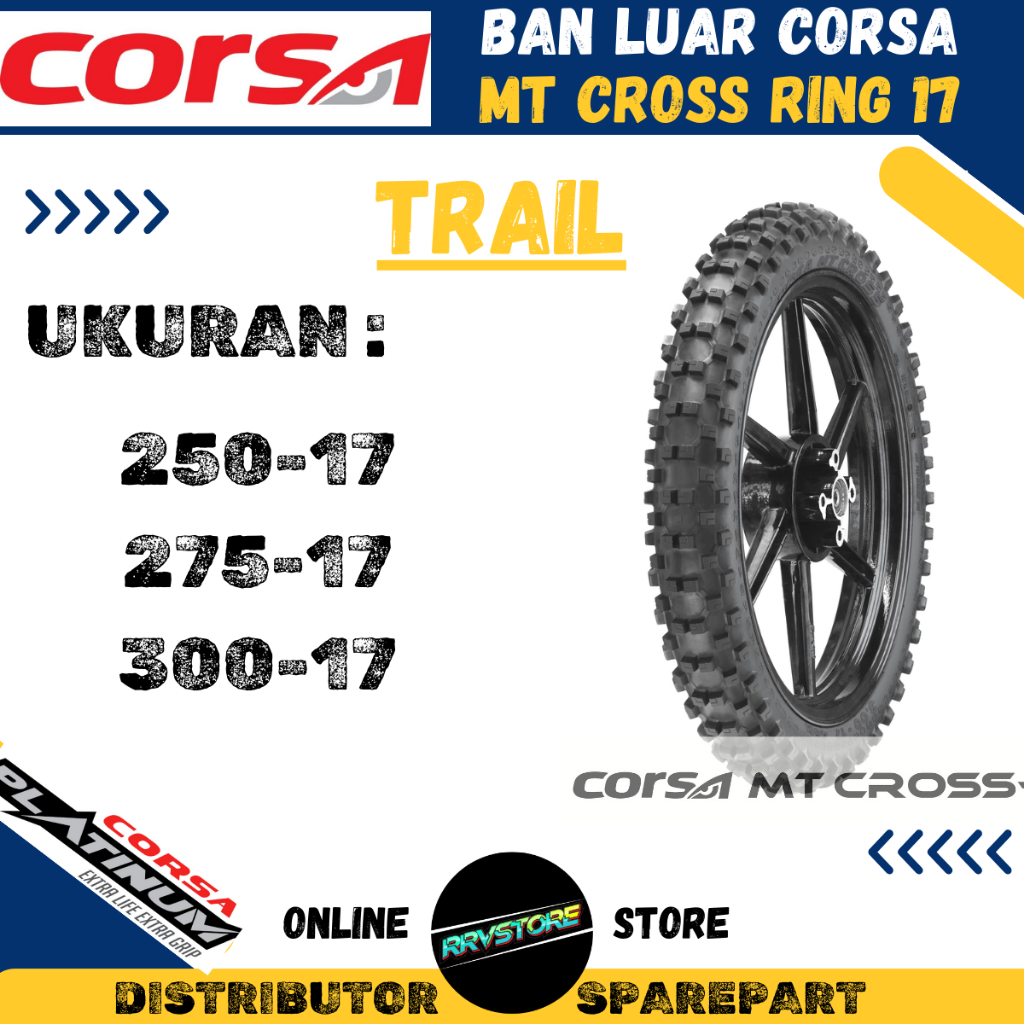Jual BAN LUAR CORSA MT CROSS RING 17 250 | 275 | 300 BAN TRAIL/CROSS ...