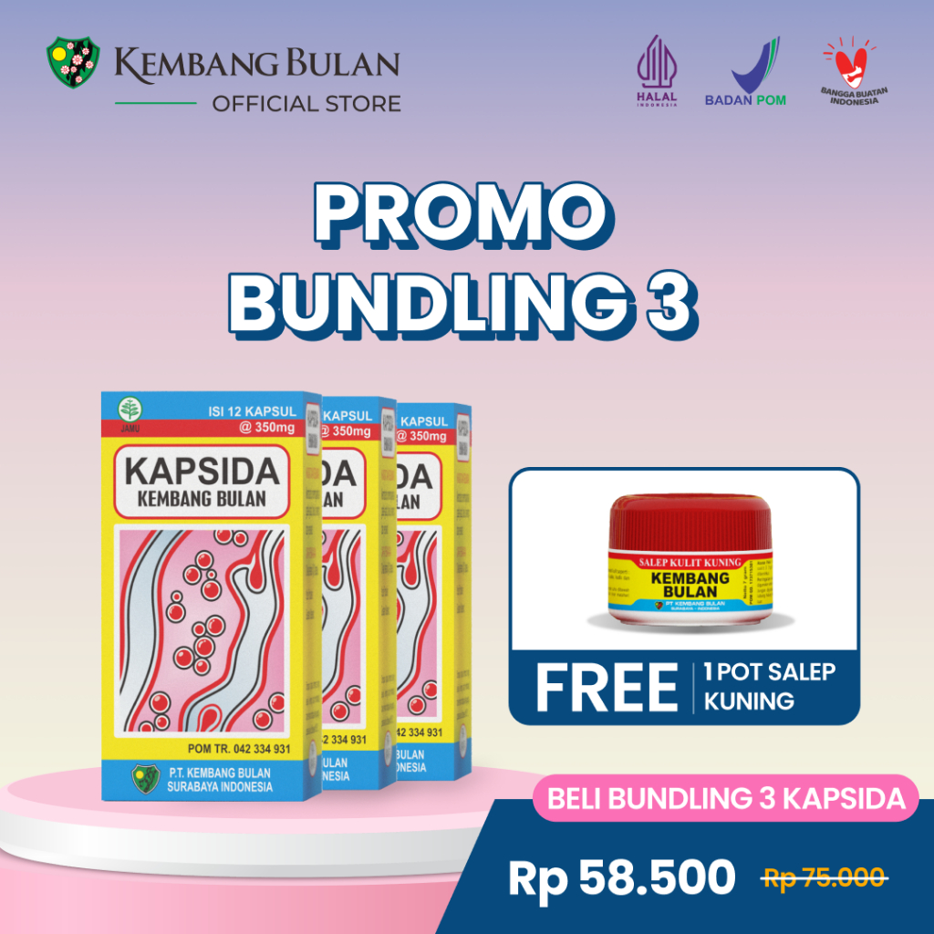 Jual PROMO BUNDLING 3 KAPSIDA FREE 1 SALEP KULIT – Obat Jerawat Gatal ...