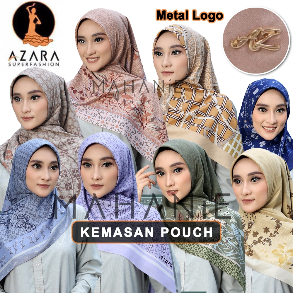 Jual AZARA OSKARA HIJAB VOAL SEGI EMPAT , KEMASAN POUCH METAL LOGO ...
