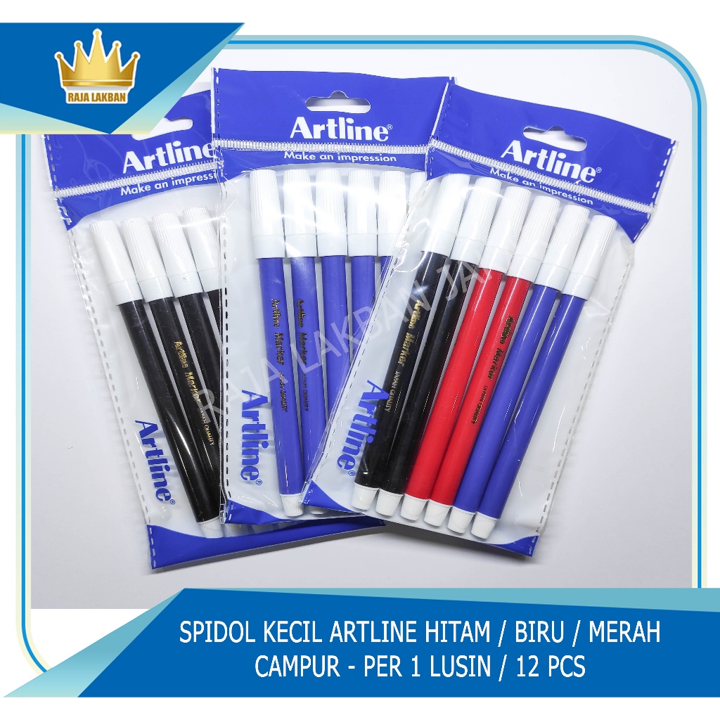 Jual Spidol Kecil Spidol Mini Spidol Artline Kecil/ Hitam/ Biru/ Merah ...