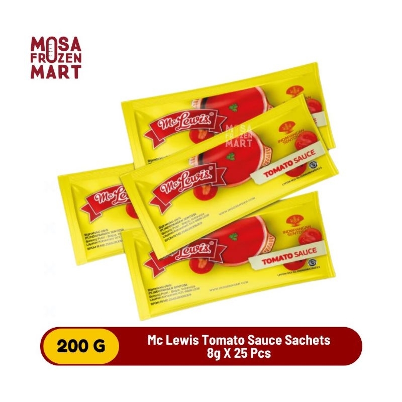 Jual Mc Lewis Saus Tomat Sachet 8gr X 25 Pcs | Shopee Indonesia
