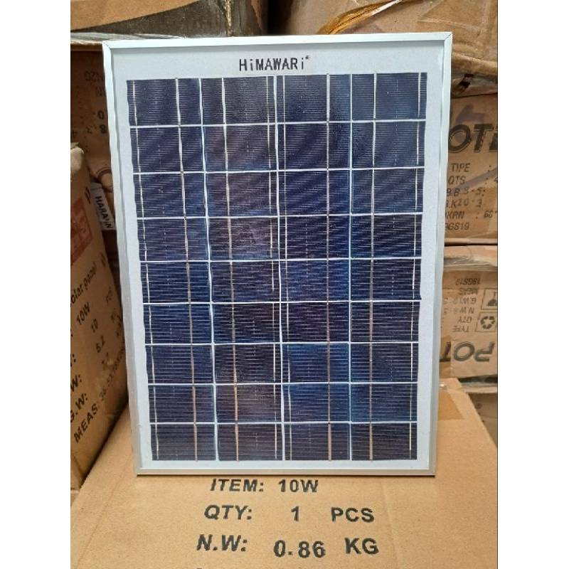 Jual Solar Panel 10WP Polycrystalline HIGH QUALITY HIMAWARI | Shopee ...