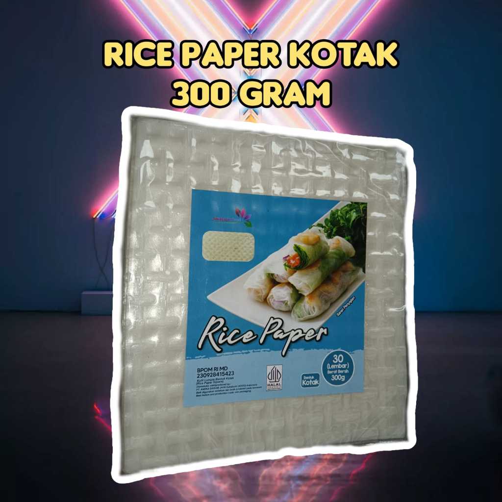 Jual Rice Paper KOTAK 300 g isi 30 lembar - Banh Trang 22cm - Kulit ...