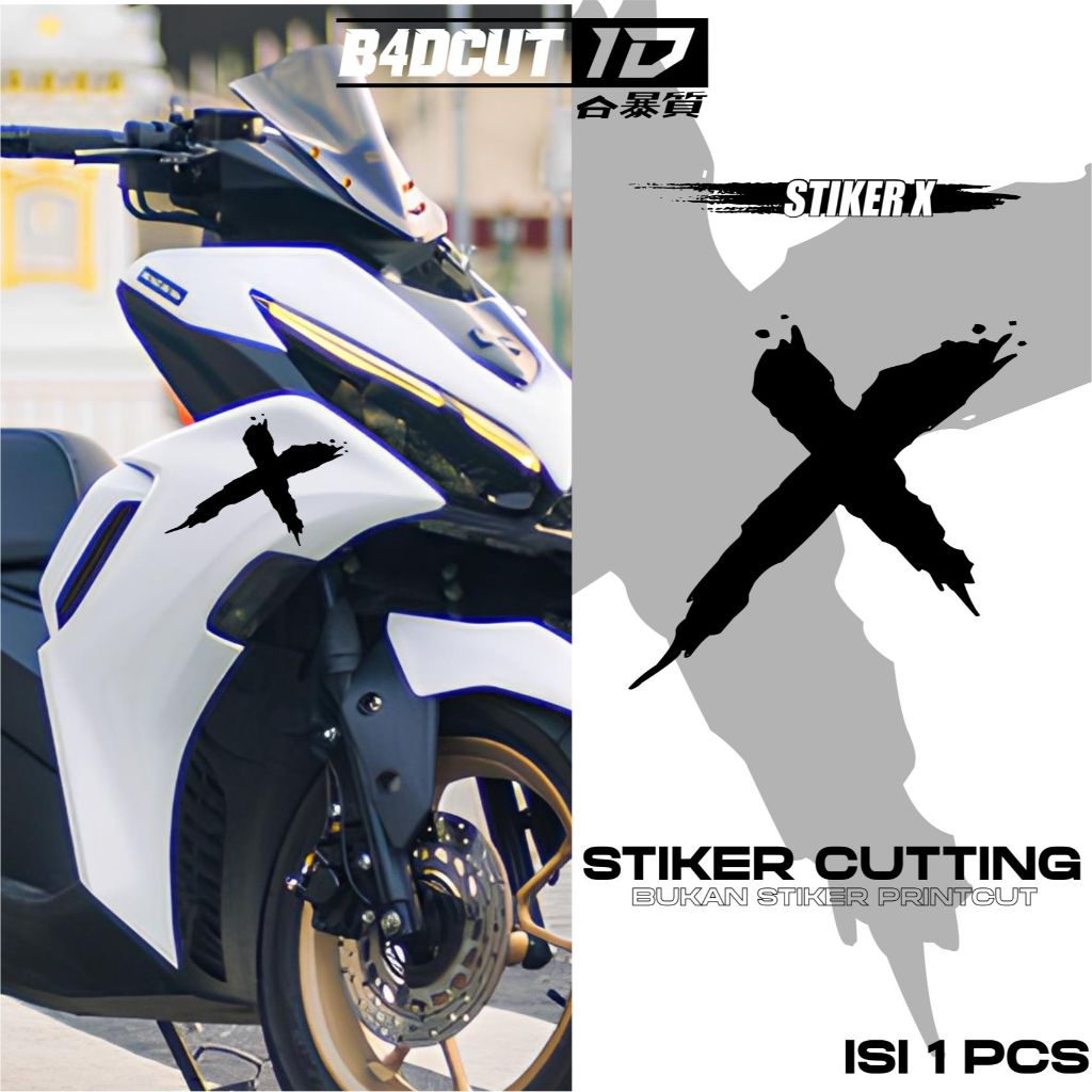 Jual Stiker Motor X Cutting Sticker Variasi Keren Bahan Anti Air ...