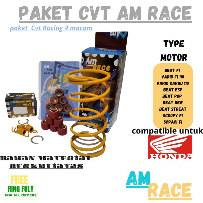 Jual PAKET PER CVT RACING KIRIAN UPGRADE KAMPAS GANDA OTOMATIS VARIO ...
