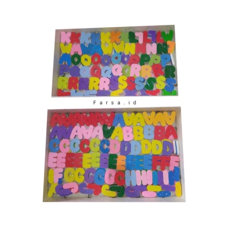 Jual Huruf abjad satuan tinggi 6cm ketebalan 1cm bahan sterofoam gabus ...
