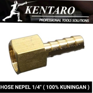 Jual HOSE NEPEL 1/4 / SAMBUNGAN NEPEL KRAN KOMPRESOR 100% KUNINGAN ...