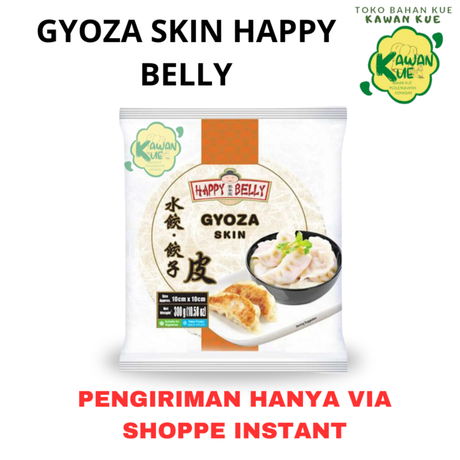 Jual GYOZA SKIN HAPPY BELLY 300 GR KULIT DUMPLING PANGSIT KUO TIE VEGAN ...