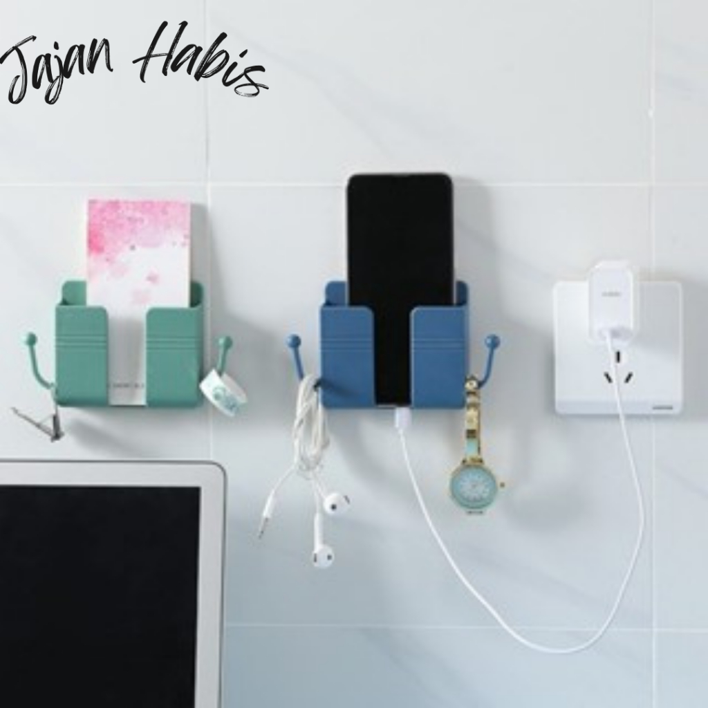 Jual JABIS Holder HP Tempel Dinding Rak Serbaguna Colokan HP Remot ...