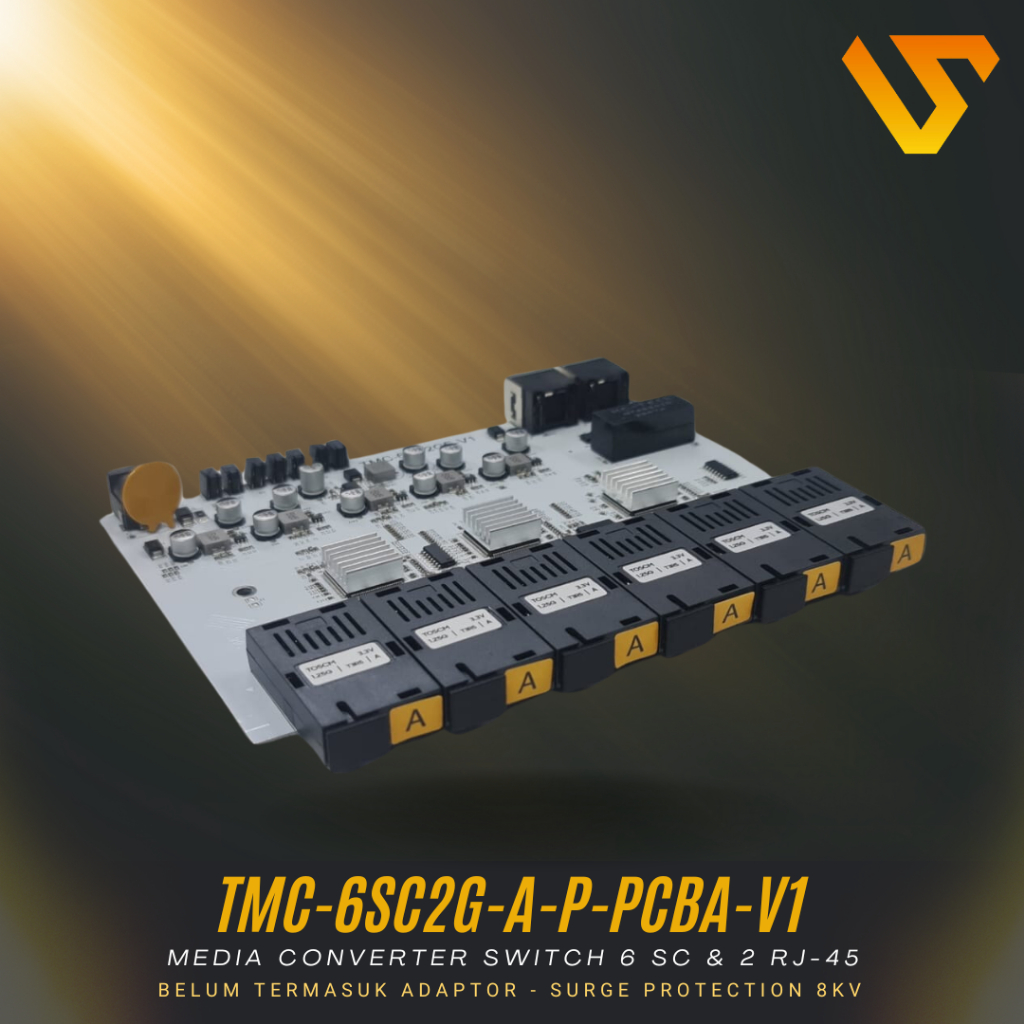 Jual Tarmoc TMC-6SC2G-6A-P-V1-PCBA | Media Converter Switch 6SC 2LAN ...