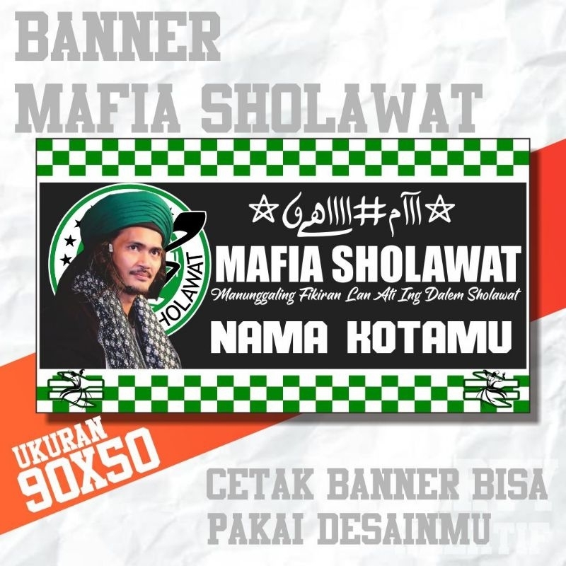 Jual BANNER MAFIA SHOLAWAT BANNER CUSTOM PAKAI DESAIN SENDIRI BANNER ...