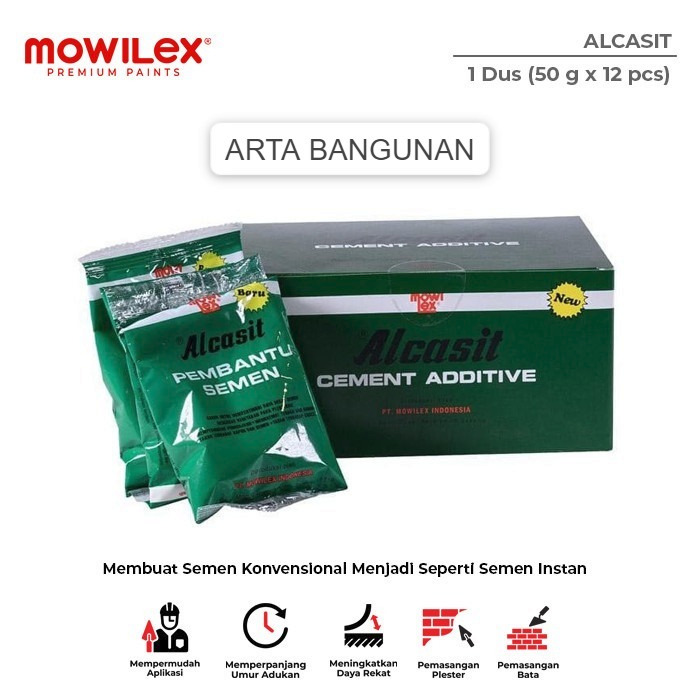 Jual Mowilex Alcasit Bahan Bangunan - 50 gram | Shopee Indonesia