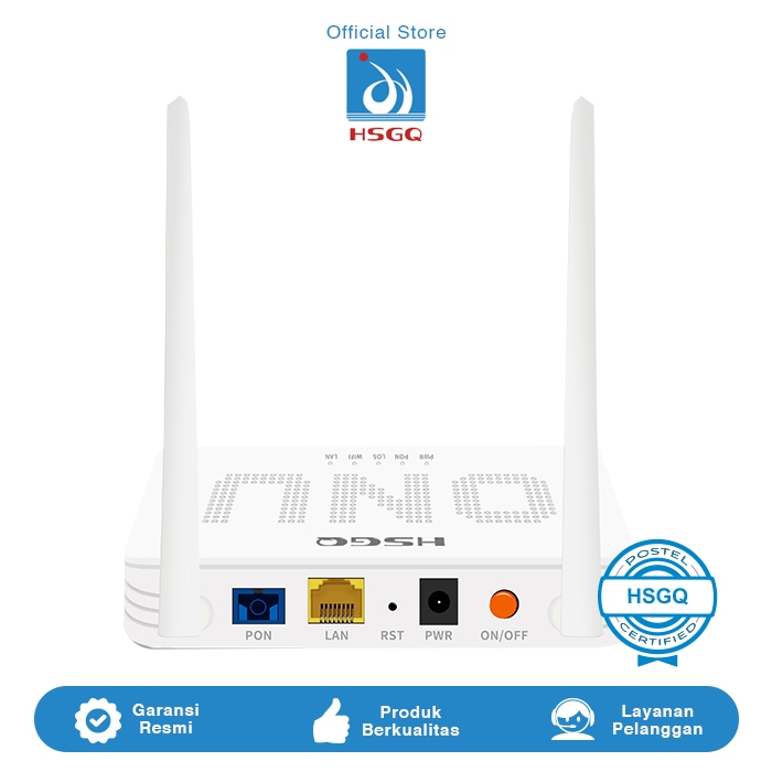 Jual HSGQ X100W2 XPON ONU ONT 1GE 300Mbps 2 Antena Wifi Fiber Optic ...
