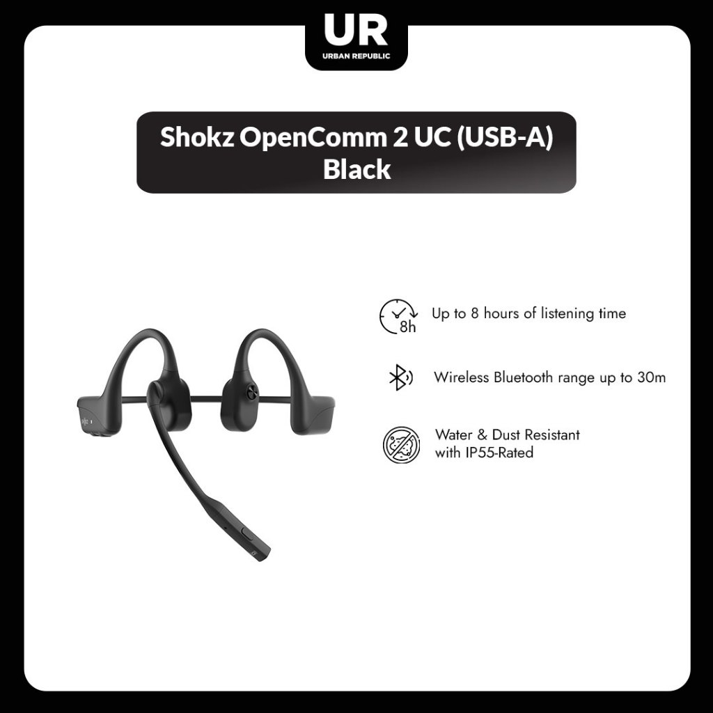 Jual Shokz OpenComm 2 UC (USB-A) - Black | Shopee Indonesia
