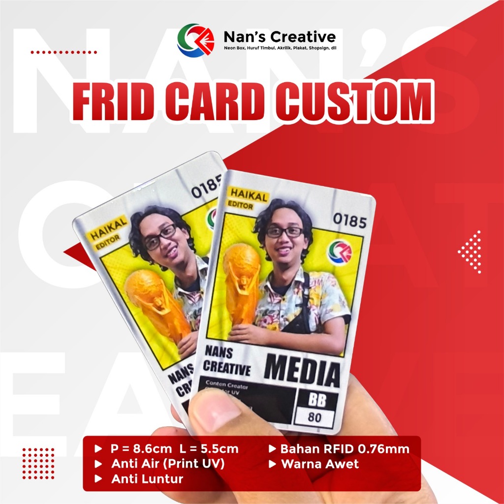 Jual RFID CARD CUSTOM/ ID CARD/ KARTU CUSTOM/RF ID CUSTOM 1 SISI/2 SISI ...