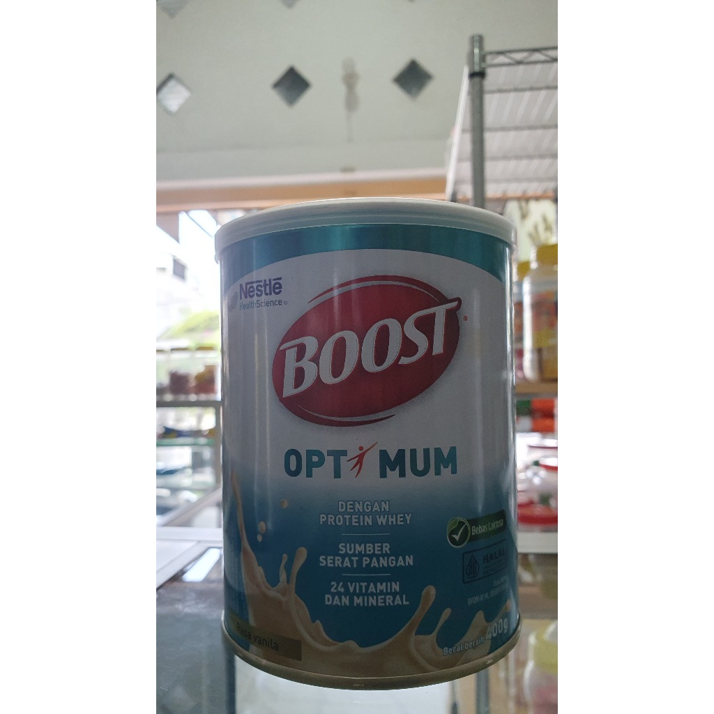 Jual NESTLE BOOST Optimum Susu Nutrisi Vanila Dewasa dan Lansia Kaleng 400g | Shopee Indonesia
