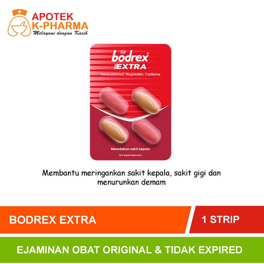 Jual Bodrex Extra Strip Isi 4 Tablet Obat Original | Shopee Indonesia